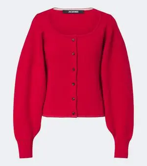 Jacquemus Tempo Wool And Cashmere Cardigan - Red