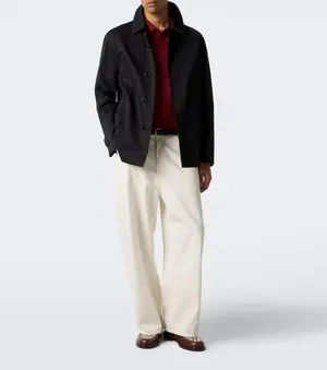 Burberry Check Leather Penny Loafers
