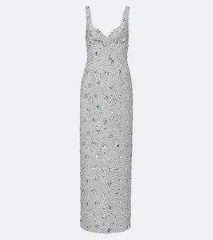 Simkhai Viella Sequined Tweed Gown