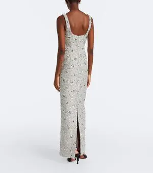Simkhai Viella Sequined Tweed Gown