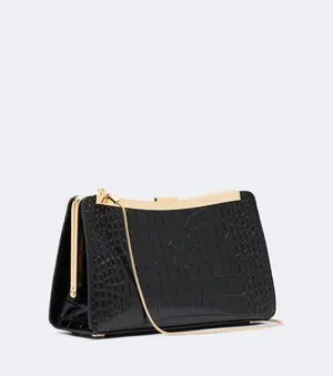 Simkhai Solange Croc-effect Leather Clutch