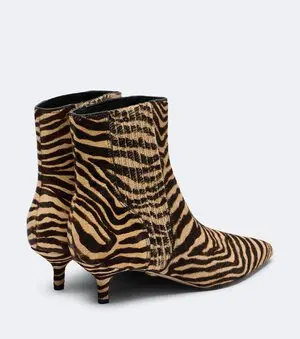 Veronica Beard Lisa Printed Calf Hair Ankle Boots