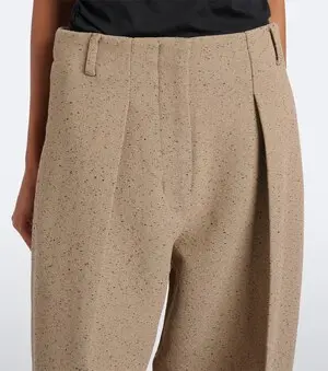 Jacquemus Ovalo Cotton And Wool-blend Barrel-leg Pants