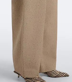 Jacquemus Ovalo Cotton And Wool-blend Barrel-leg Pants