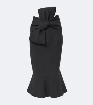 Jacquemus Fiocco Wool And Cashmere Midi Skirt