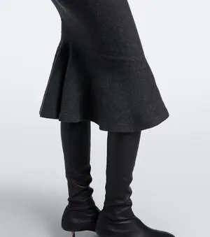 Jacquemus Fiocco Wool And Cashmere Midi Skirt