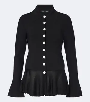Proenza Schouler Martina Ruffled Cardigan - Black
