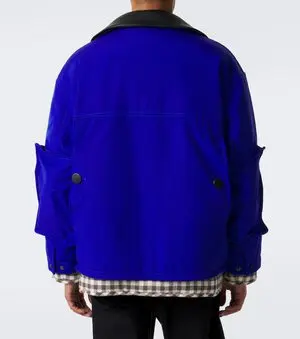 Loewe Layered Leather-trimmed Jacket