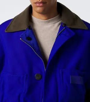 Loewe Layered Leather-trimmed Jacket