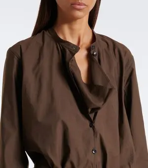 LEMAIRE Vareuse Belted Cotton And Silk Midi Dress