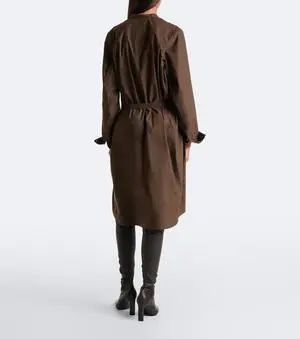 LEMAIRE Vareuse Belted Cotton And Silk Midi Dress