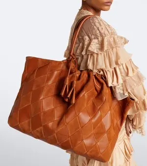Zimmermann Cloud 91 Leather And Suede Shopper