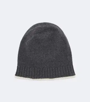 Magda Butrym Crochet-trimmed Cashmere Beanie - Grey