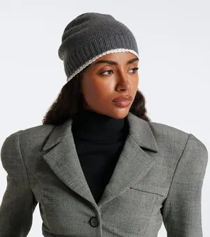 Magda Butrym Crochet-trimmed Cashmere Beanie