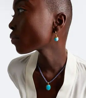 OCTAVIA ELIZABETH Orb 18kt Earrings With Turquoise