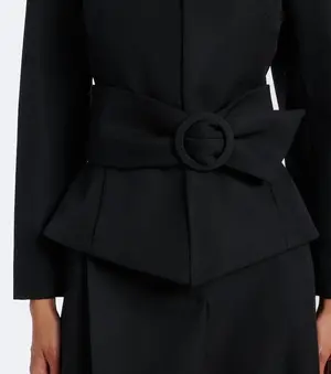 Jacquemus Miami Belted Virgin Wool Jacket - Black