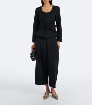 Jacquemus Miami Belted Virgin Wool Jacket - Black