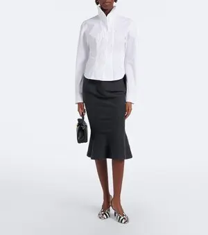 Jacquemus Tulipe Open-back Cotton Poplin Shirt