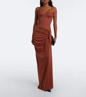 Alex Perry Draped Corset Dress