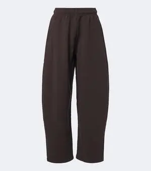 Jacquemus Corso Cotton Fleece Sweatpants Brown