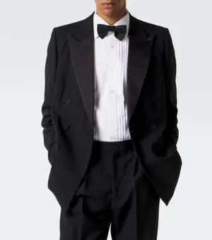Dries Van Noten Double-breasted Wool And Silk-blend Blazer