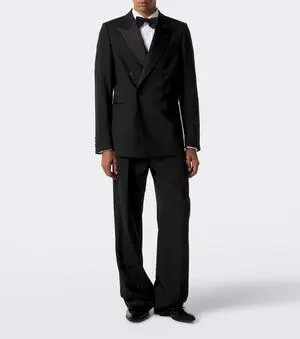 Dries Van Noten Double-breasted Wool And Silk-blend Blazer