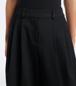 Givenchy Wool Grain De Poudre Barrel-leg Pants