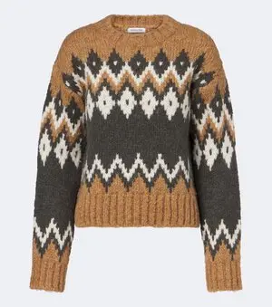 Veronica Beard Jessalyn Fair Isle Alpaca And Wool-blend Sweater