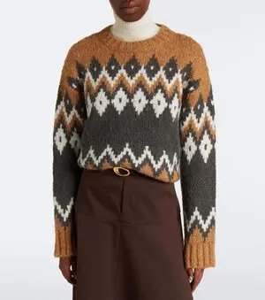 Veronica Beard Jessalyn Fair Isle Alpaca And Wool-blend Sweater