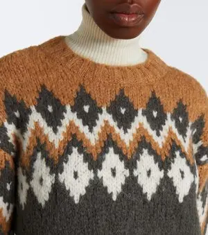 Veronica Beard Jessalyn Fair Isle Alpaca And Wool-blend Sweater