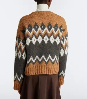 Veronica Beard Jessalyn Fair Isle Alpaca And Wool-blend Sweater