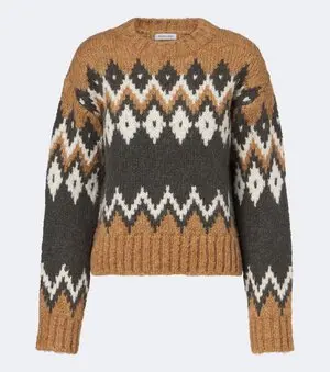 Veronica Beard Jessalyn Fair Isle Alpaca And Wool-blend Sweater - Multicoloured