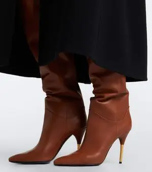 Valentino Garavani Deboot Leather Over-the-knee Boots - Brown