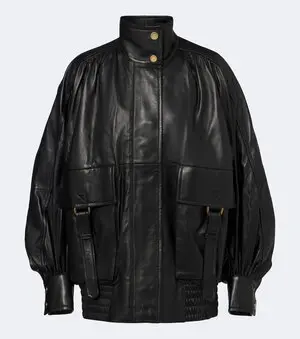 Zimmermann Valiant Leather Bomber Jacket