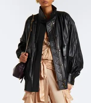 Zimmermann Valiant Leather Bomber Jacket