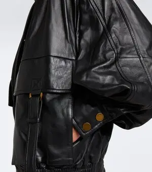 Zimmermann Valiant Leather Bomber Jacket
