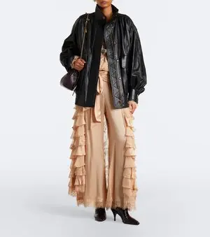 Zimmermann Valiant Leather Bomber Jacket