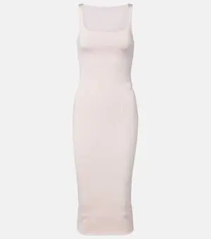Alaïa Knitted Jersey Midi Dress