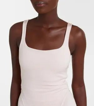 Alaïa Knitted Jersey Midi Dress