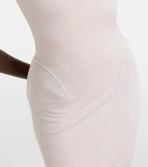 Alaïa Knitted Jersey Midi Dress