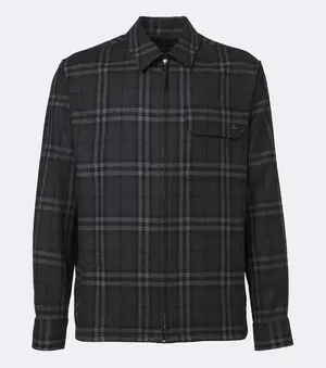 Burberry Check Wool And Cashmere Jacket