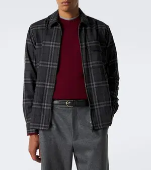 Burberry Check Wool And Cashmere Jacket