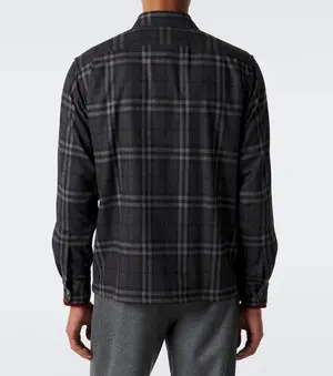 Burberry Check Wool And Cashmere Jacket