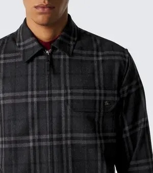Burberry Check Wool And Cashmere Jacket