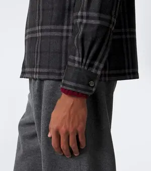 Burberry Check Wool And Cashmere Jacket