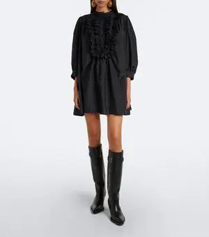 Chloé Ruffled Taffeta Minidress