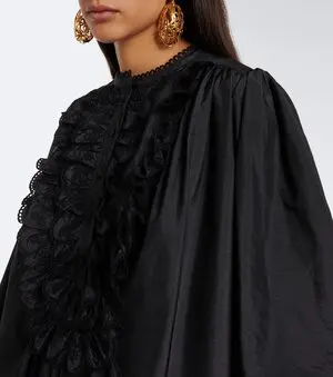 Chloé Ruffled Taffeta Minidress