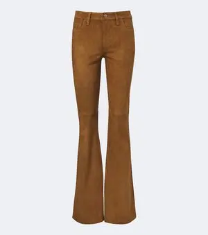 7 For All Mankind Dojo Suede Flared Pants