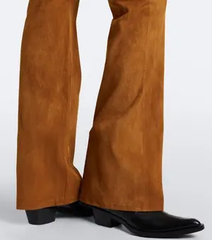 7 For All Mankind Dojo Suede Flared Pants