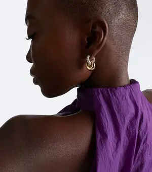 David Yurman Sculpted Cable Sterling And 14kt Gold Drop Earrings